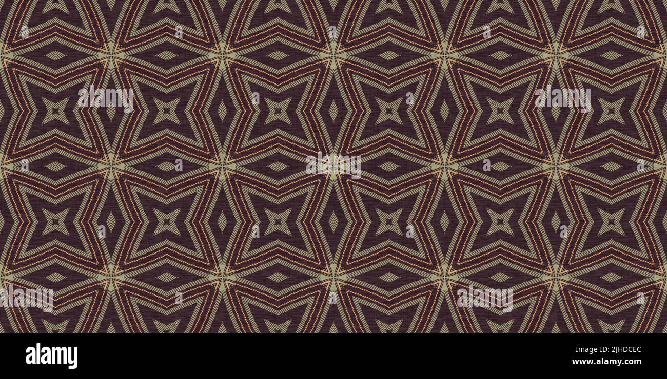 Earthy colours retro sixties geometric seamless border pattern in ...