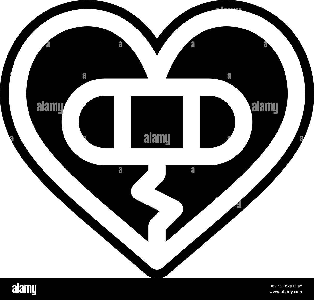 Friendship broken heart Stock Vector Image & Art - Alamy