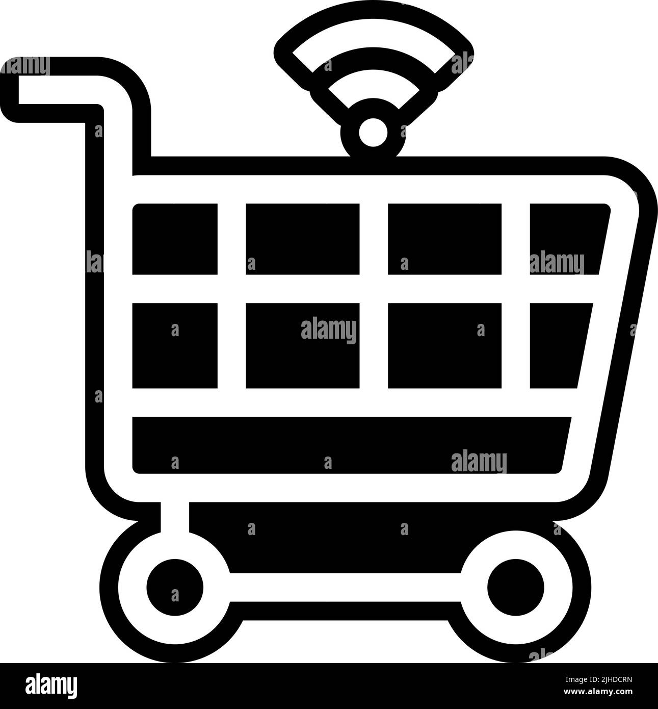 Wireless connection shopping cart Stock Vector Image & Art - Alamy
