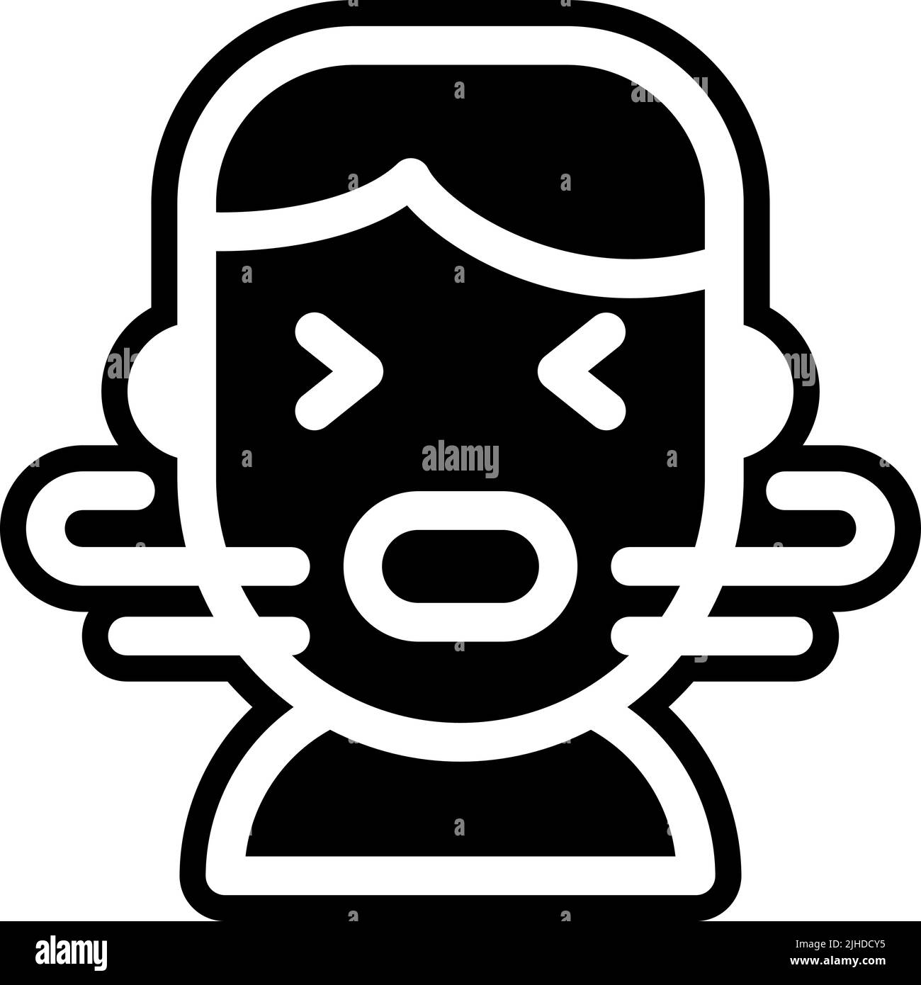 Breath smell line icon Stock Vector Images - Alamy