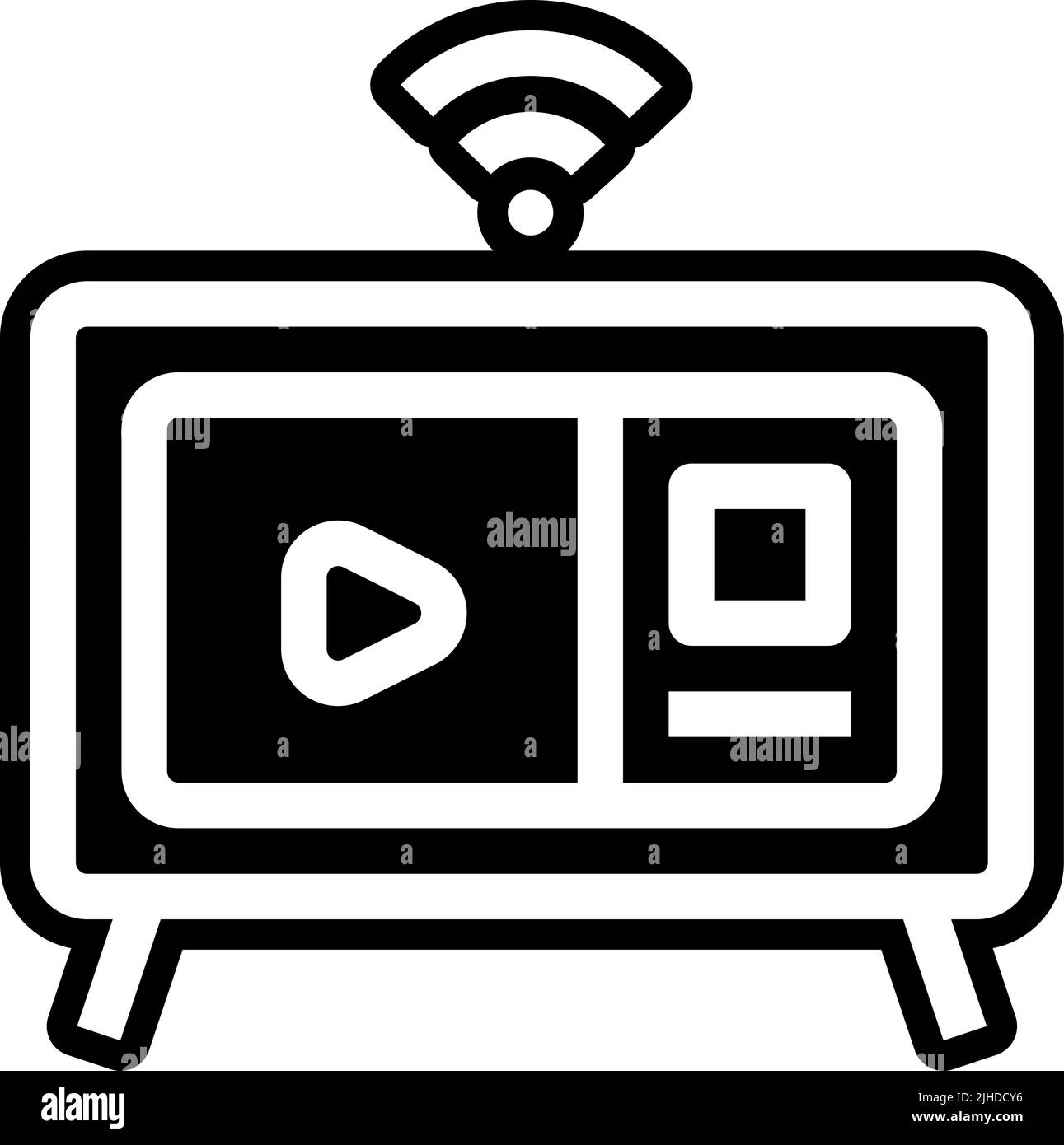 Wireless connection television Stock Vector Image & Art - Alamy