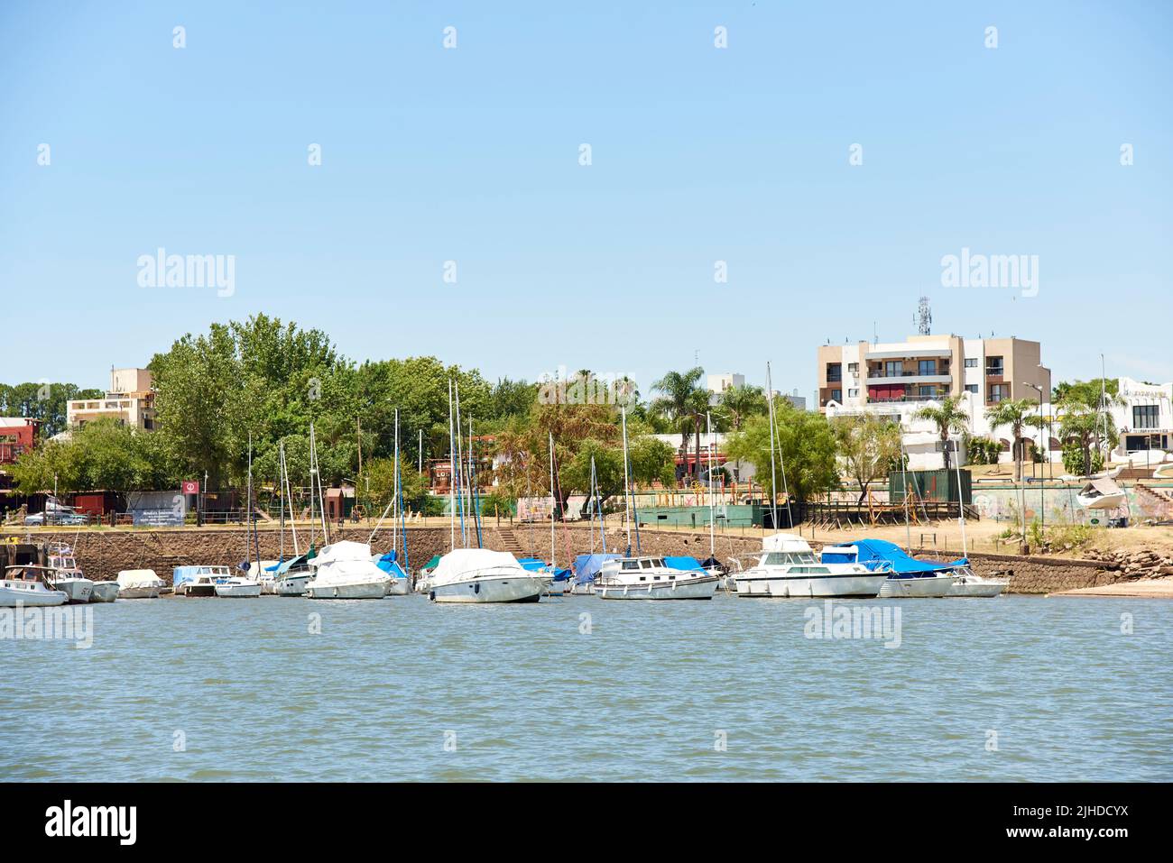 Dec 30, 2021, Colon, Entre Rios, Argentina: port of the city with ...