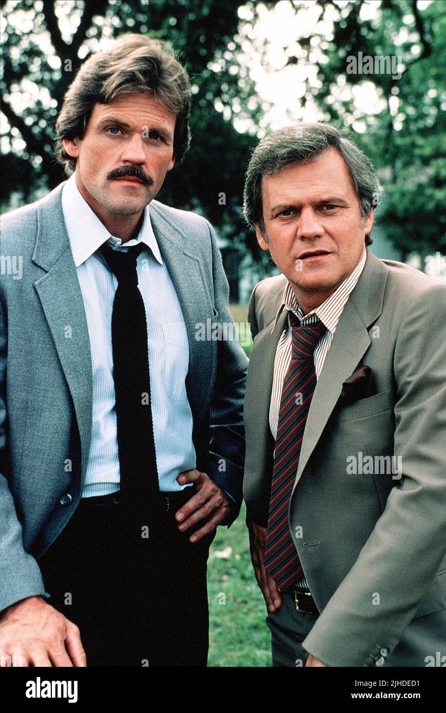 KEN KERCHEVAL, JOHN BECK, DALLAS, 1985 Stock Photo - Alamy
