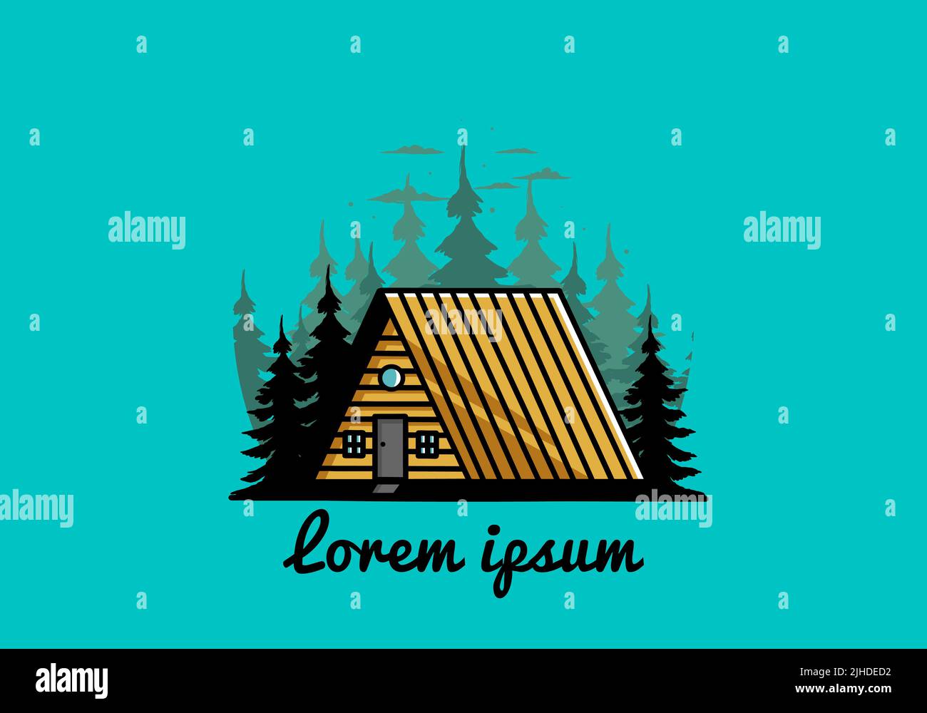 Illustration design of a vintage wood cabin Stock Vector Image & Art ...