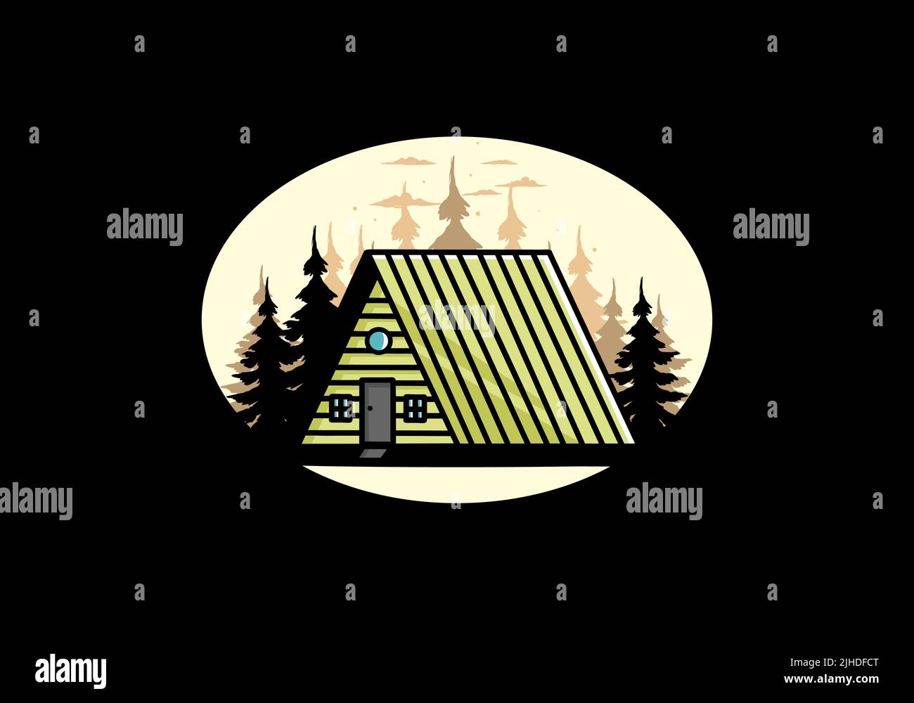 Illustration design of a vintage wood cabin Stock Vector Image & Art ...