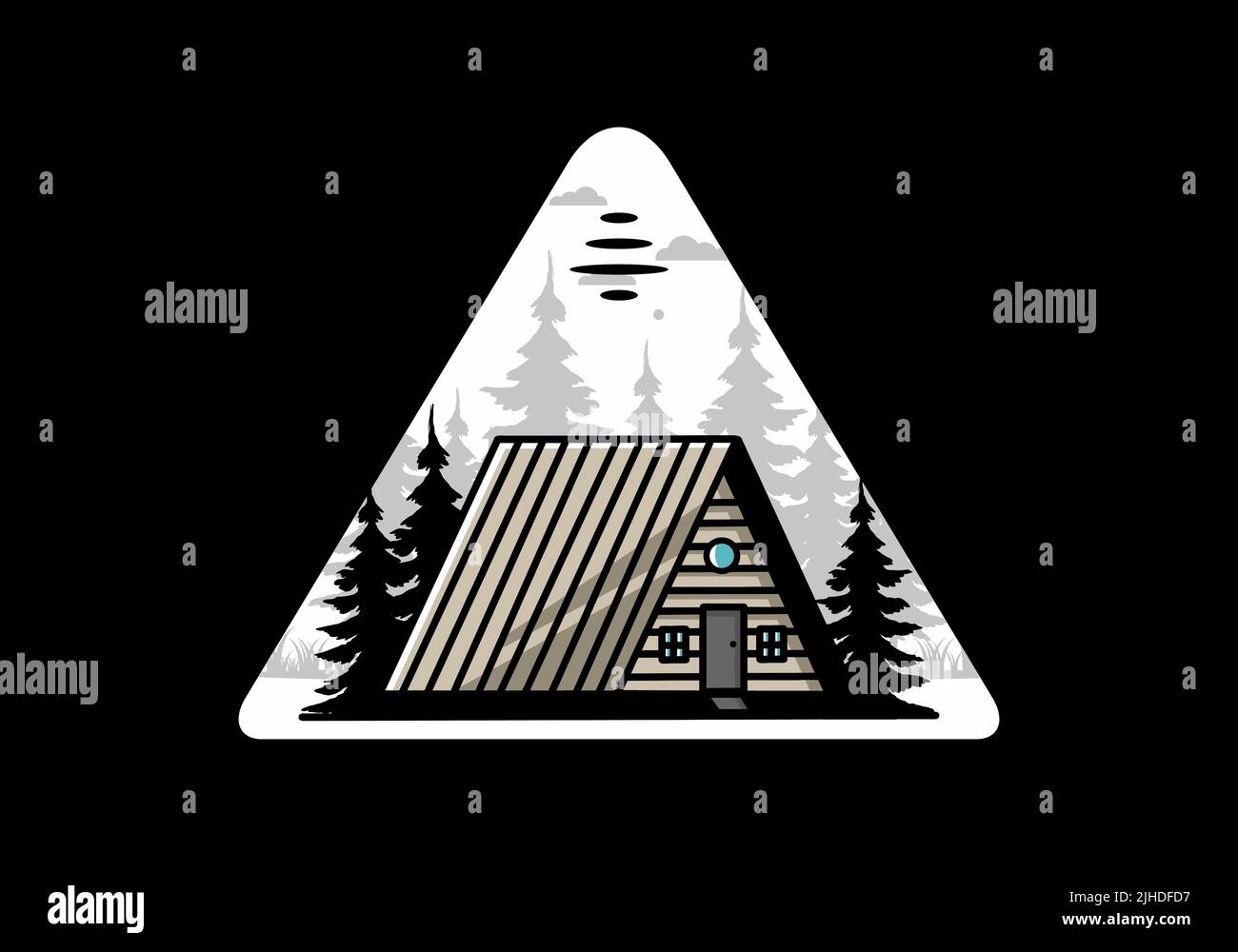 Illustration design of a vintage wood cabin Stock Vector Image & Art ...