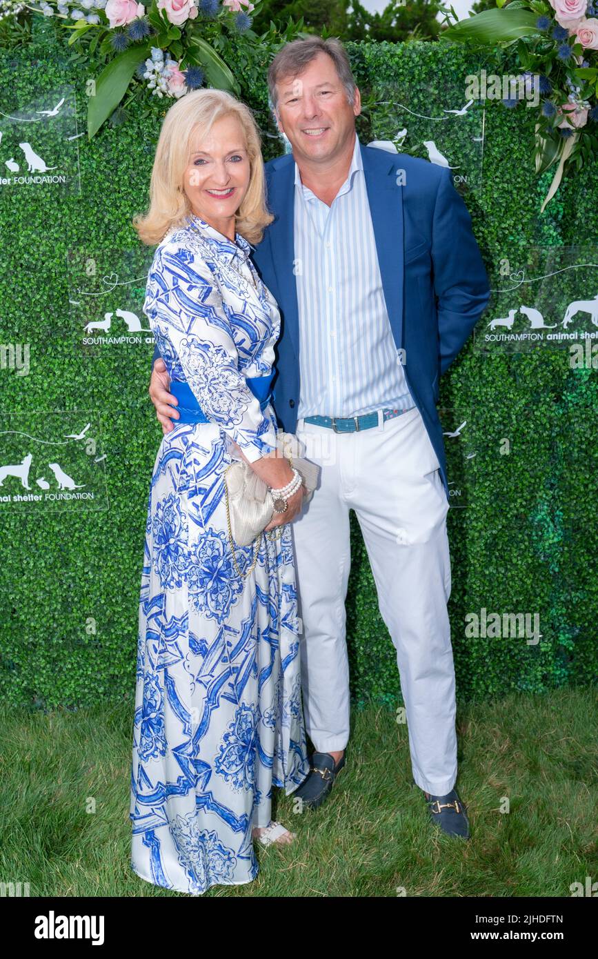 Ann Liguori and Scott Vallary attend the Southampton Animal Shelter ...