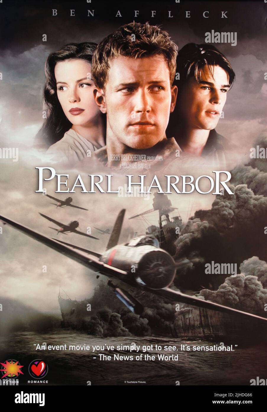 KATE BECKINSALE, BEN AFFLECK, JOSH HARTNETT POSTER, PEARL HARBOR, 2001 ...