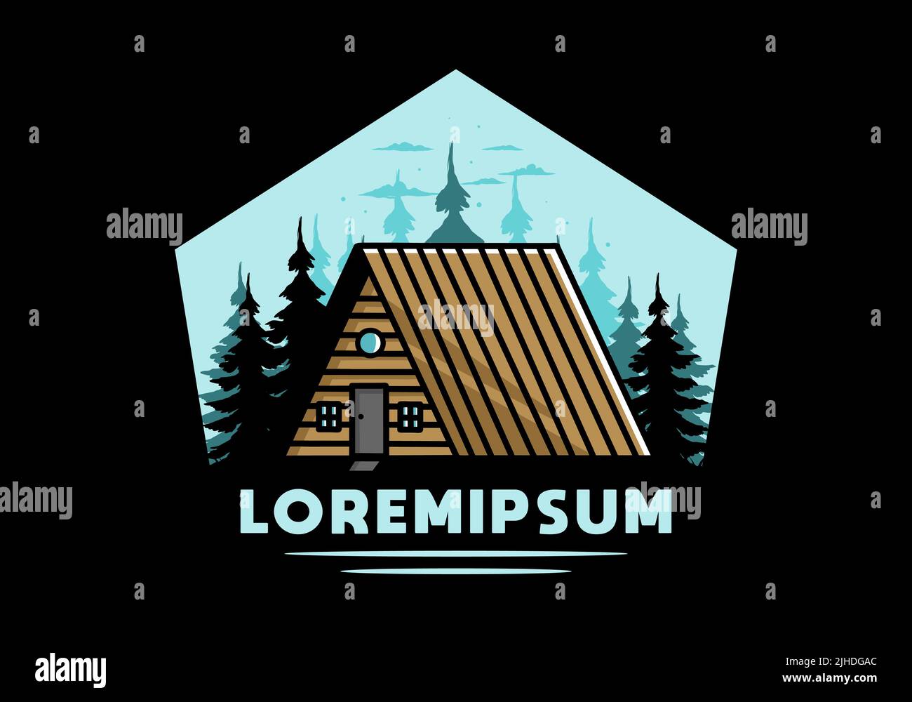 Illustration design of a vintage wood cabin Stock Vector Image & Art ...