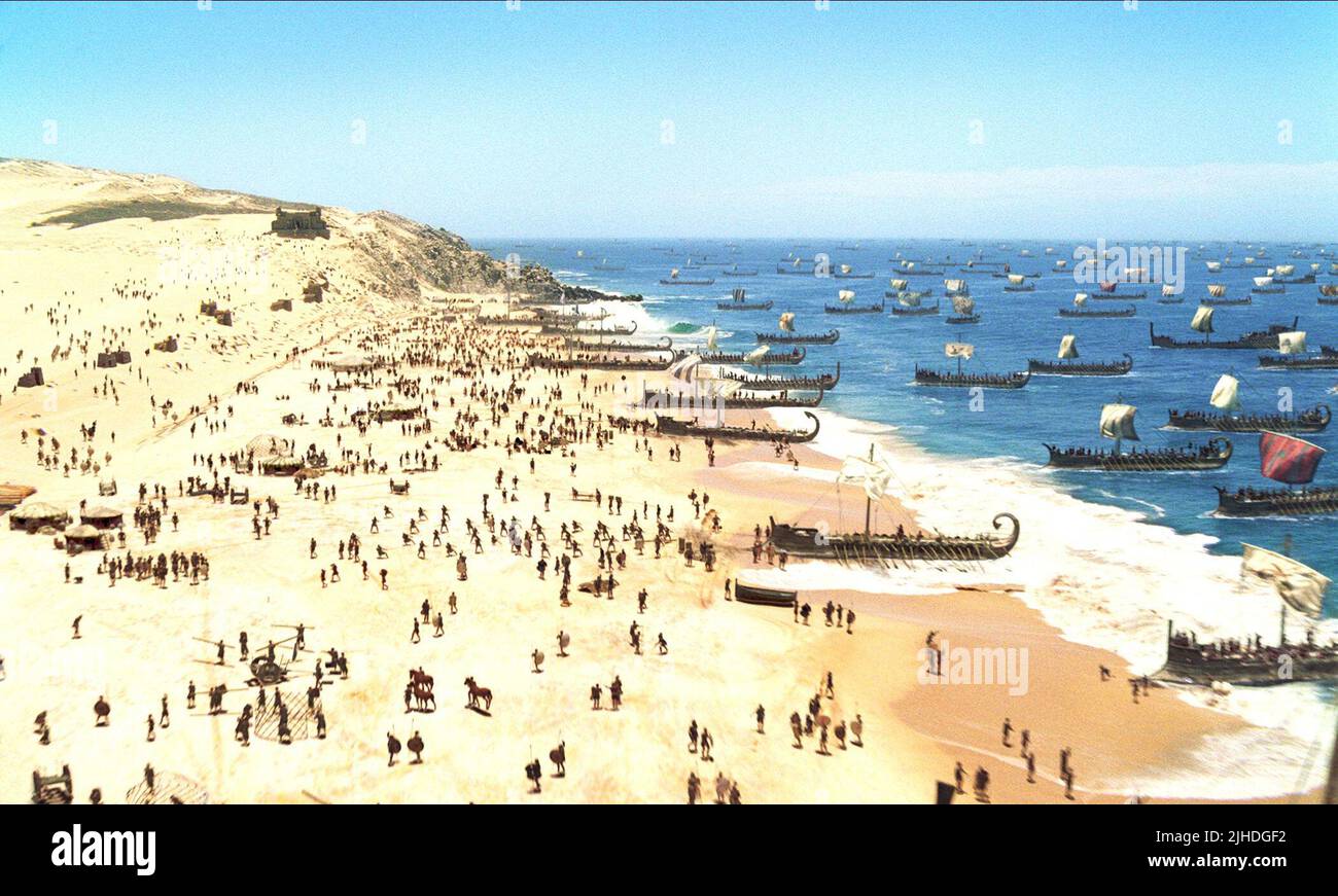 GREEK ARMADA LANDS ON TROJAN BEACH, TROY, 2004 Stock Photo - Alamy