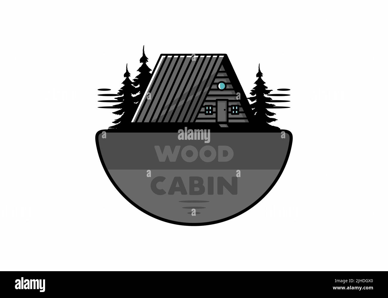 Illustration design of a vintage wood cabin Stock Vector Image & Art ...