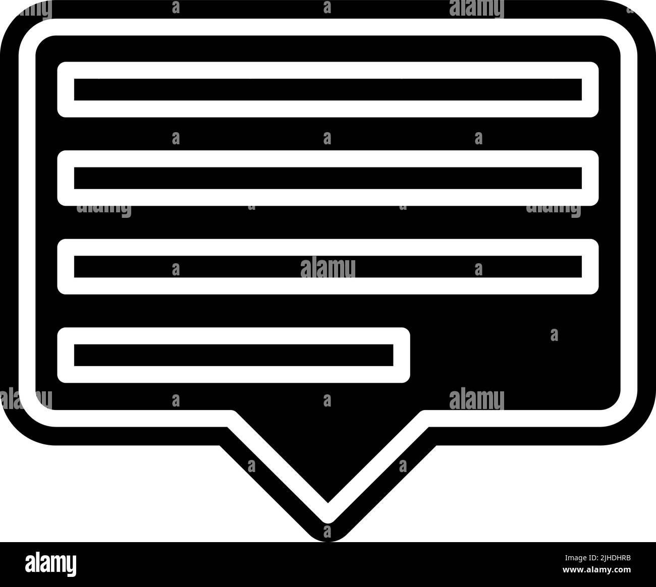 Icon speech bubble negative Black and White Stock Photos & Images - Alamy