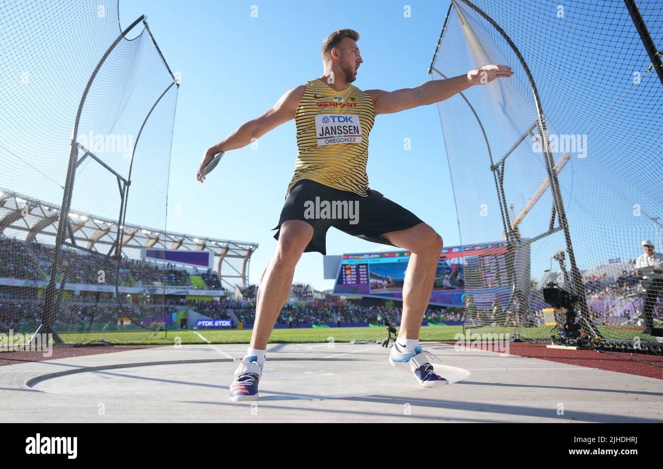 Eugene, USA. 17th July, 2022. Athletics; World Championship, Henrik ...