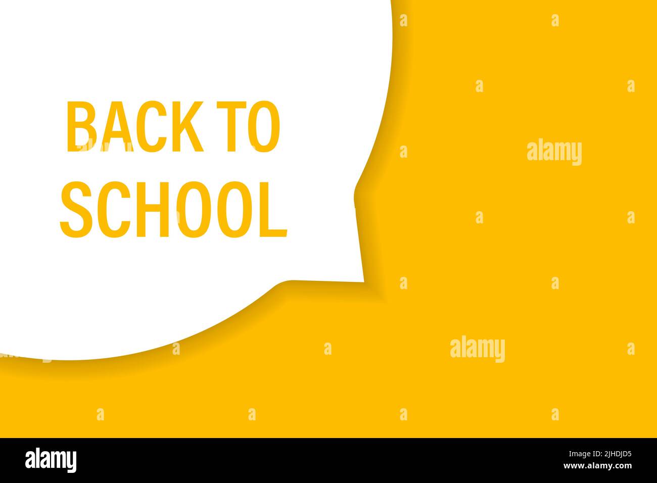 back to school speech bubble banner vector with copy space for business ...