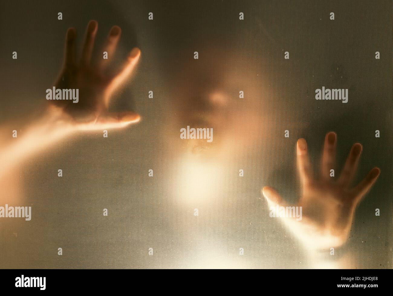 Horror ghost man behind the matte glass. Halloween festival concept ...