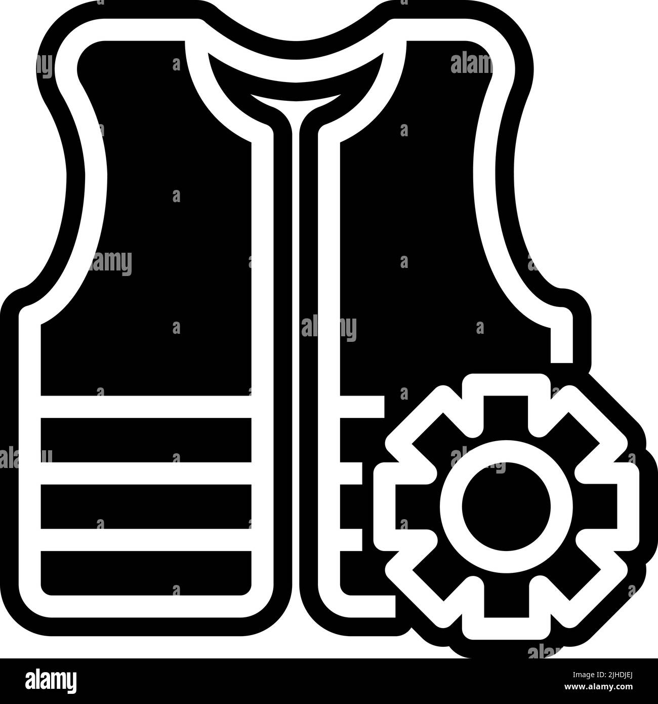 Construction orange vest reflective Black and White Stock Photos ...