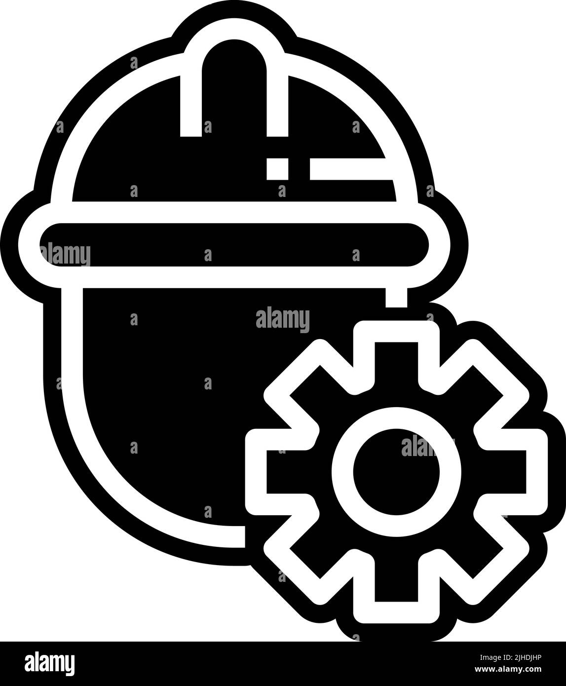 Construction industry helmet Black and White Stock Photos & Images - Alamy