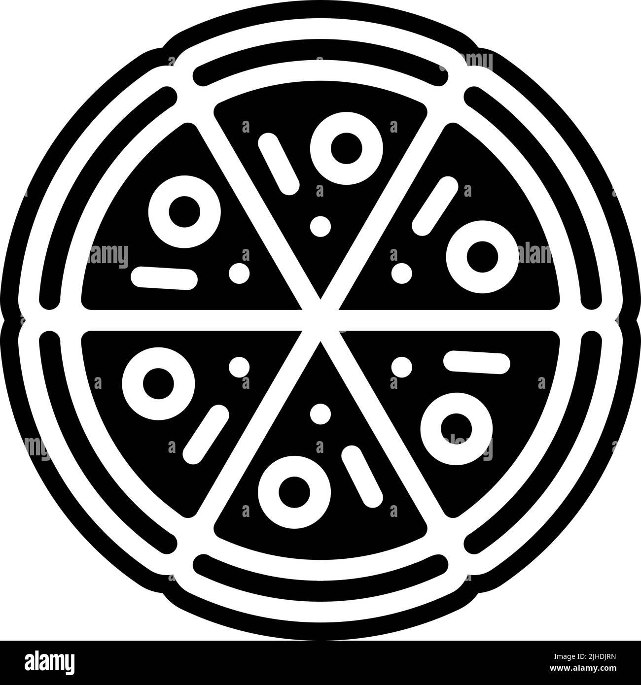 Delicious pizza chicken sweet Stock Vector Images - Alamy