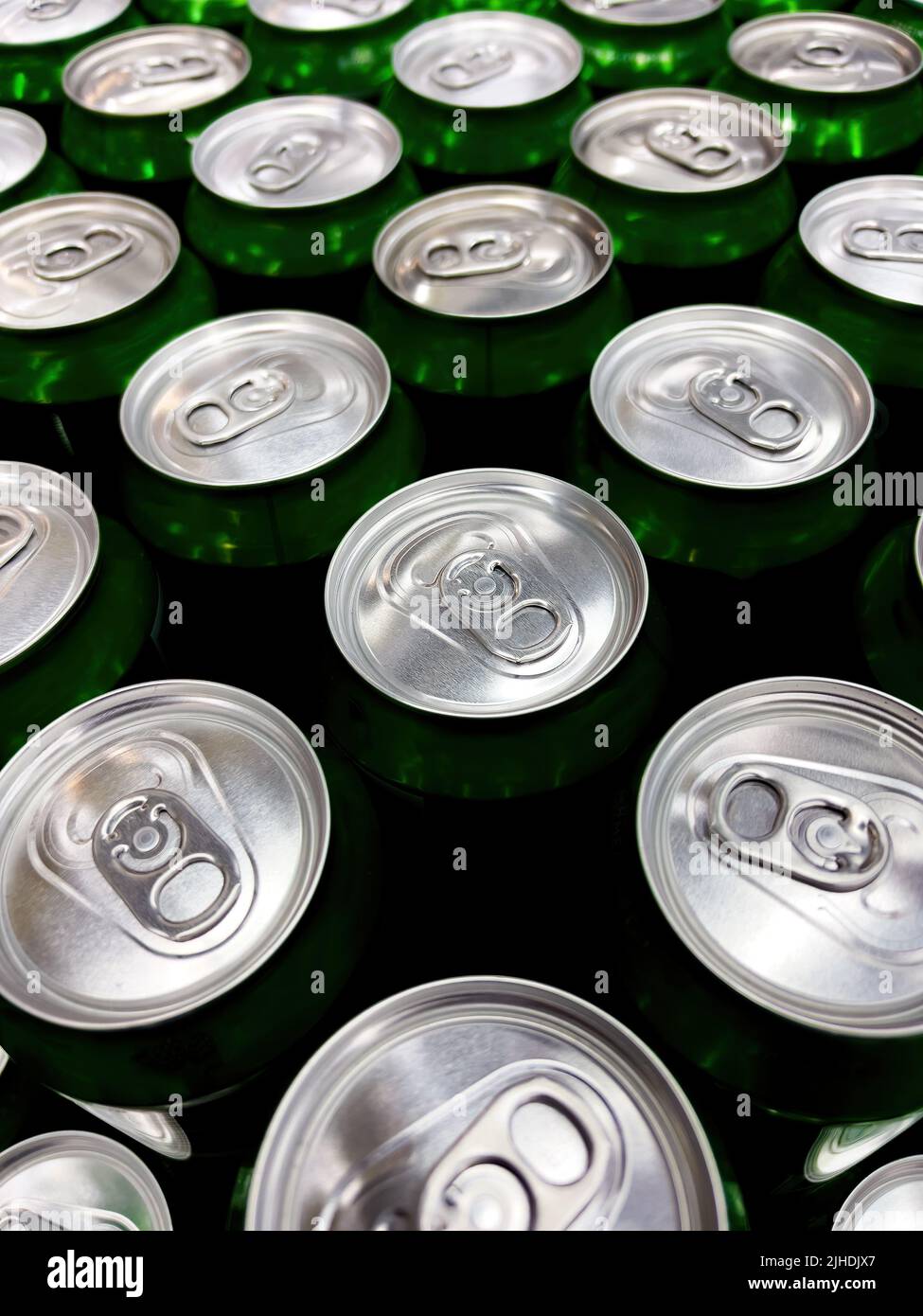 Metallic beer cans in a supermarket Stock Photo - Alamy