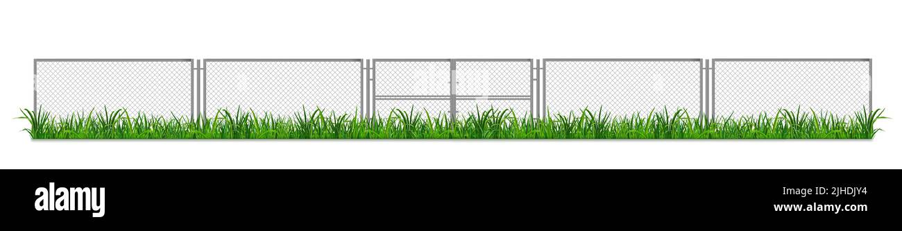 Green steel barrier chain Cut Out Stock Images & Pictures - Alamy