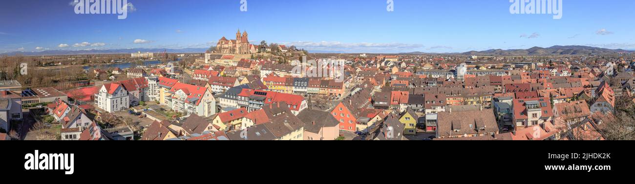 A panoramic view of Breisach in Germany Stock Photo - Alamy