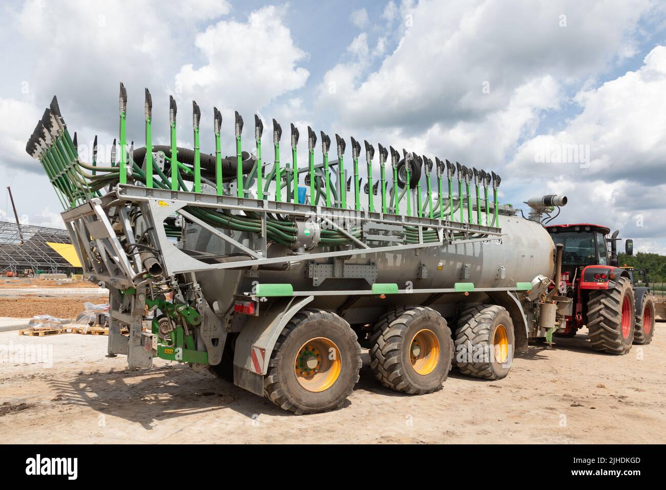 Industrial machinery for manure pumping of a modern dairy farm Stock ...