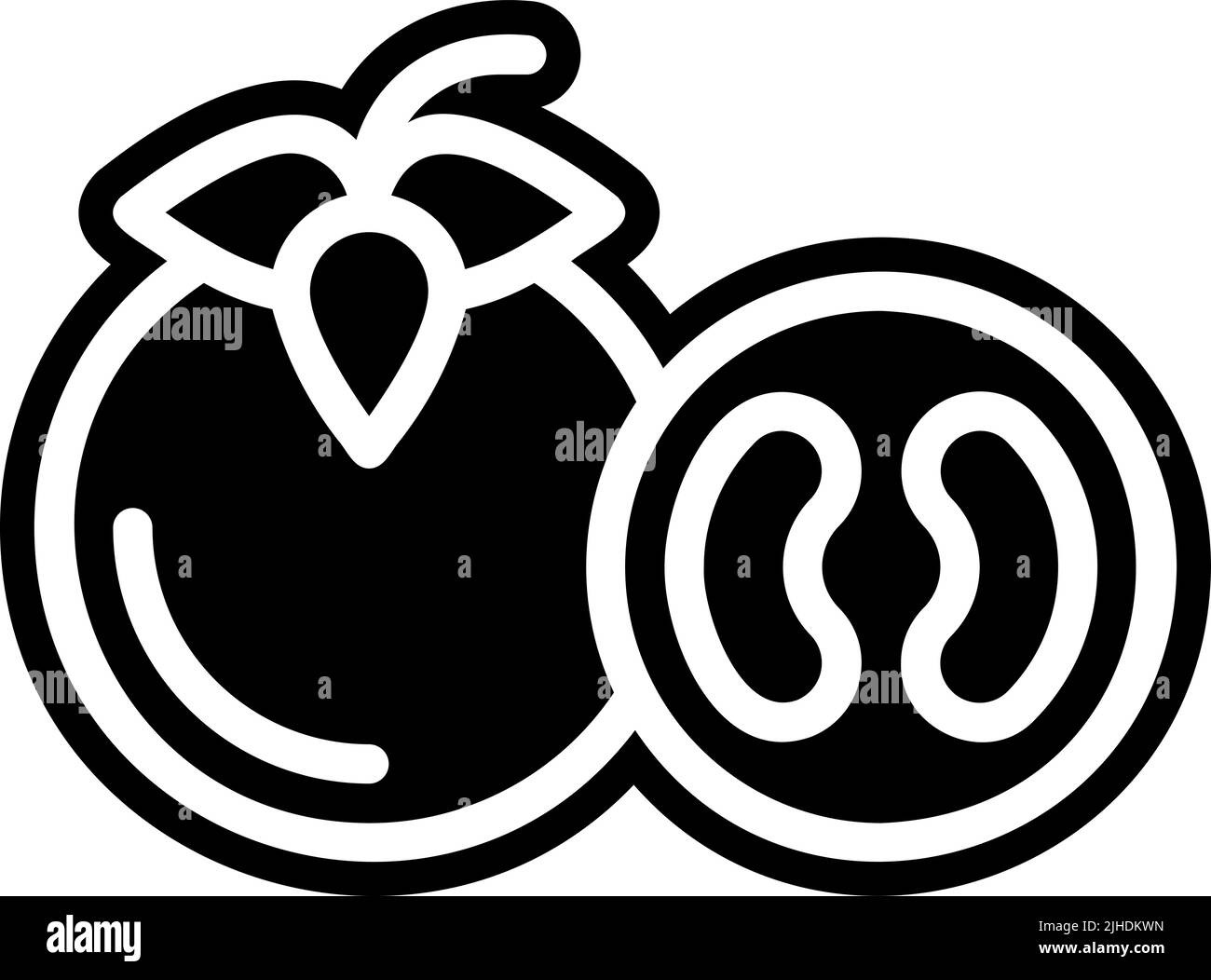 Half fresh tomato icon Black and White Stock Photos & Images - Alamy