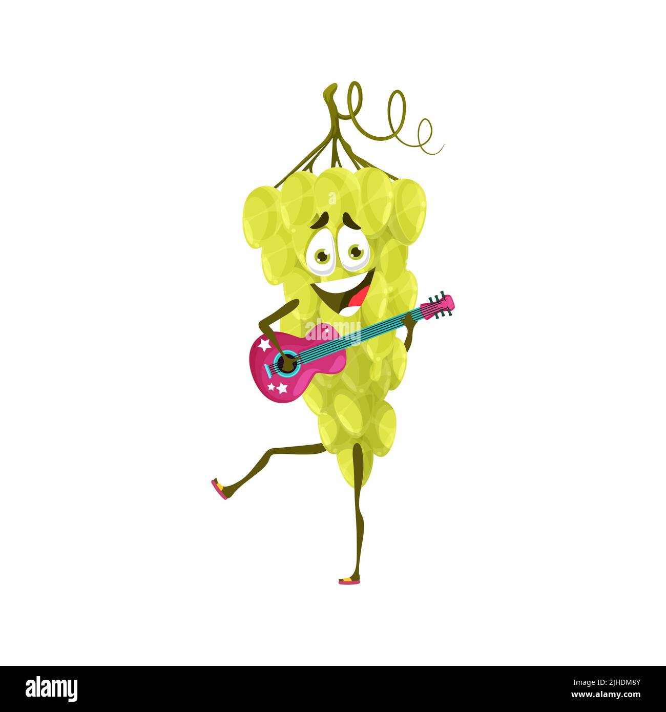 Cheerful cartoon grape character hi-res stock photography and images ...