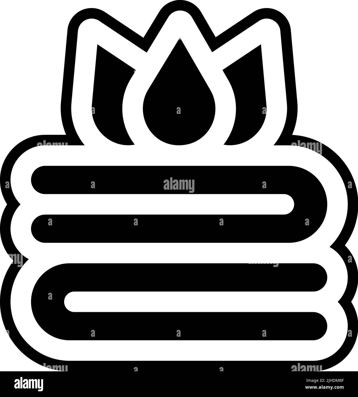 Towel in bathroom mockup Black and White Stock Photos & Images - Alamy