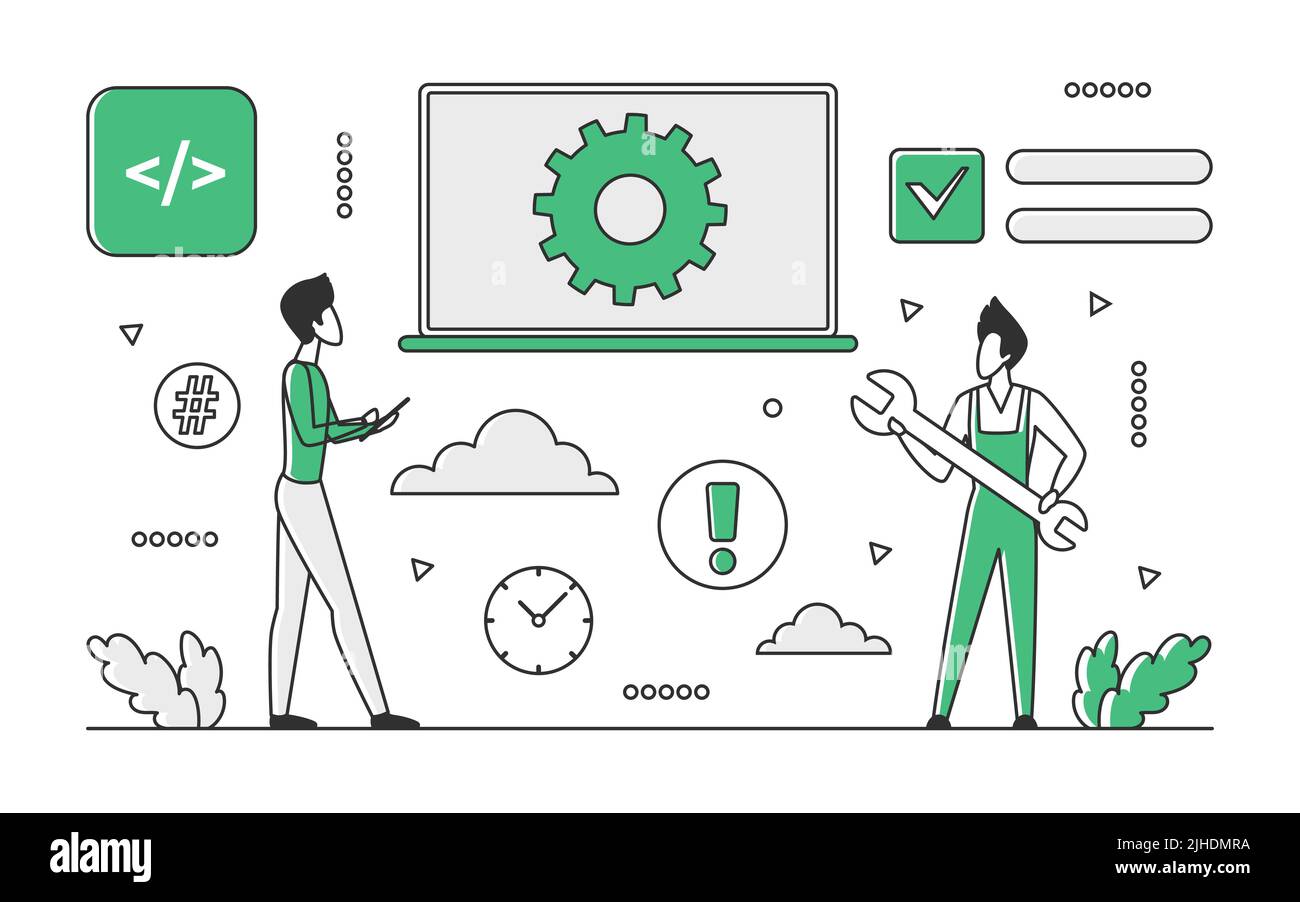 Online technical support team. Customer assistance and operational help ...