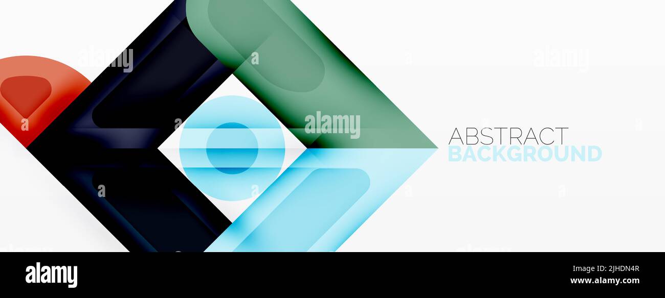 Square and circle minimal abstract background. Vector illustration for ...