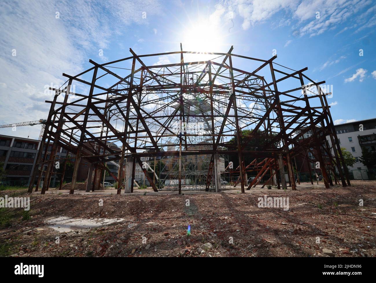 Hamburg, Germany. 29th June, 2022. The listed steel structure of the ...