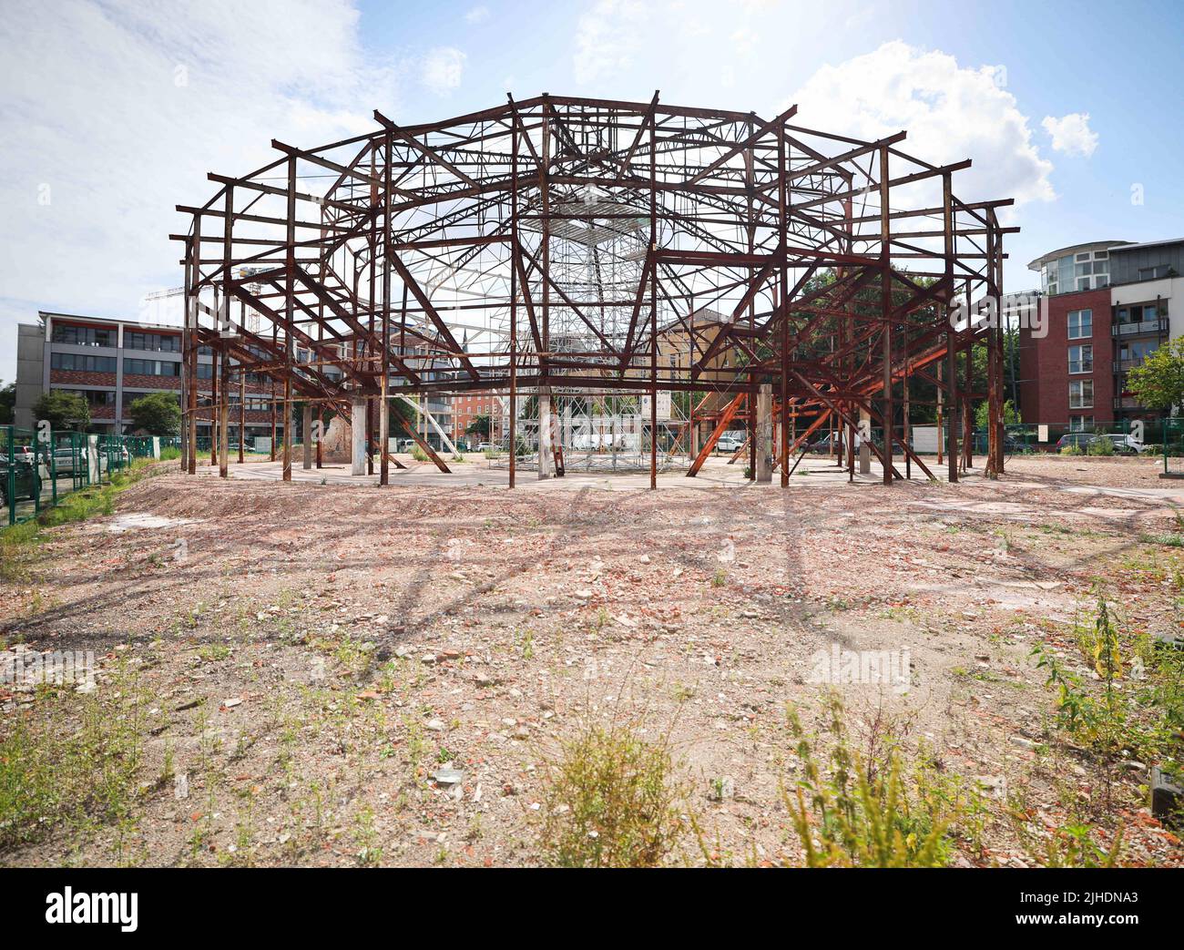 Hamburg, Germany. 29th June, 2022. The listed steel structure of the ...