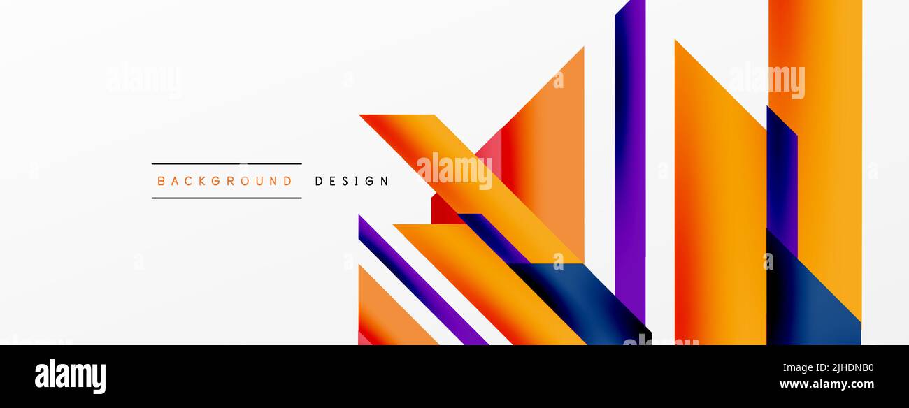 Minimal geometric abstract background. Dynamic 3d lines composition ...