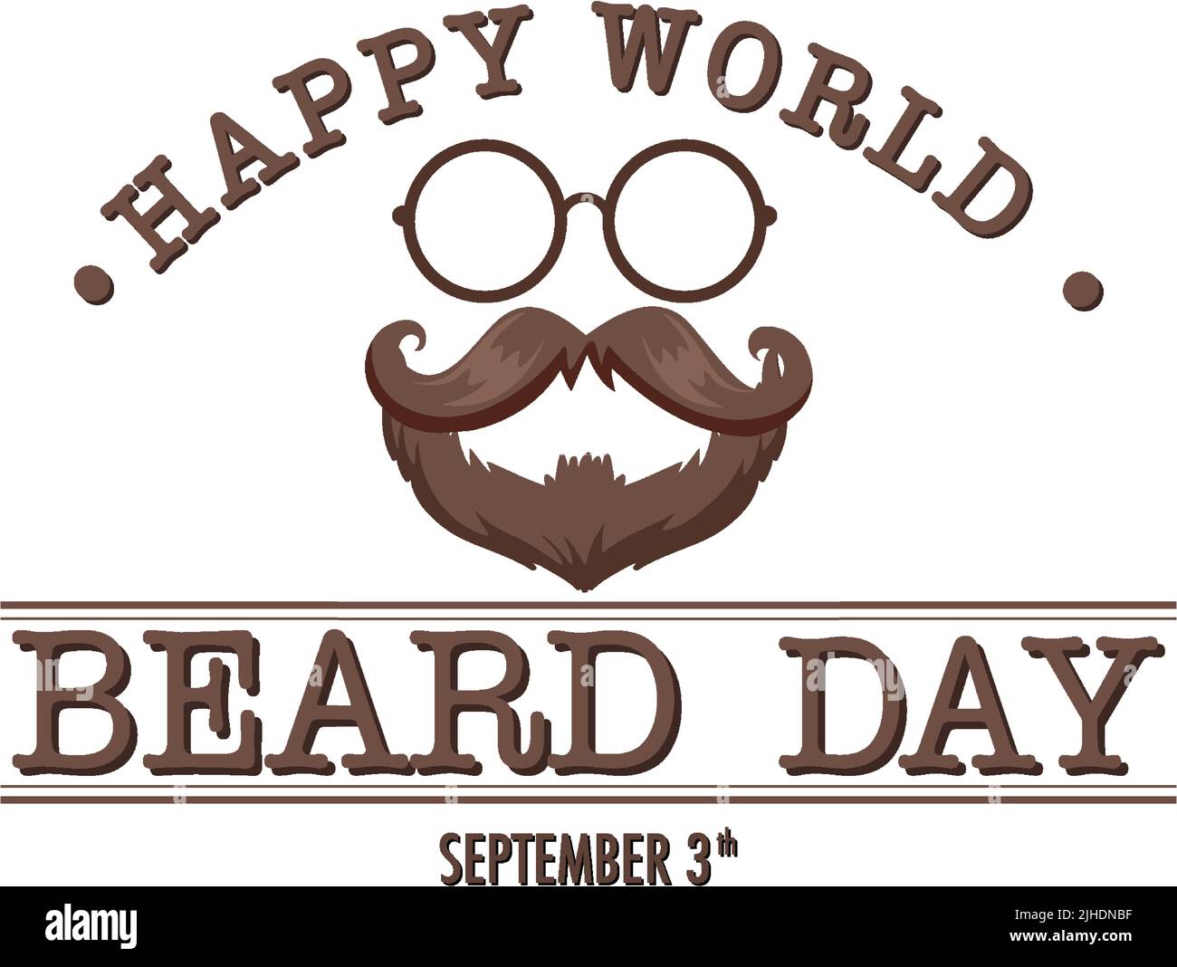 World Beard Day September 3 Banner illustration Stock Vector Image ...