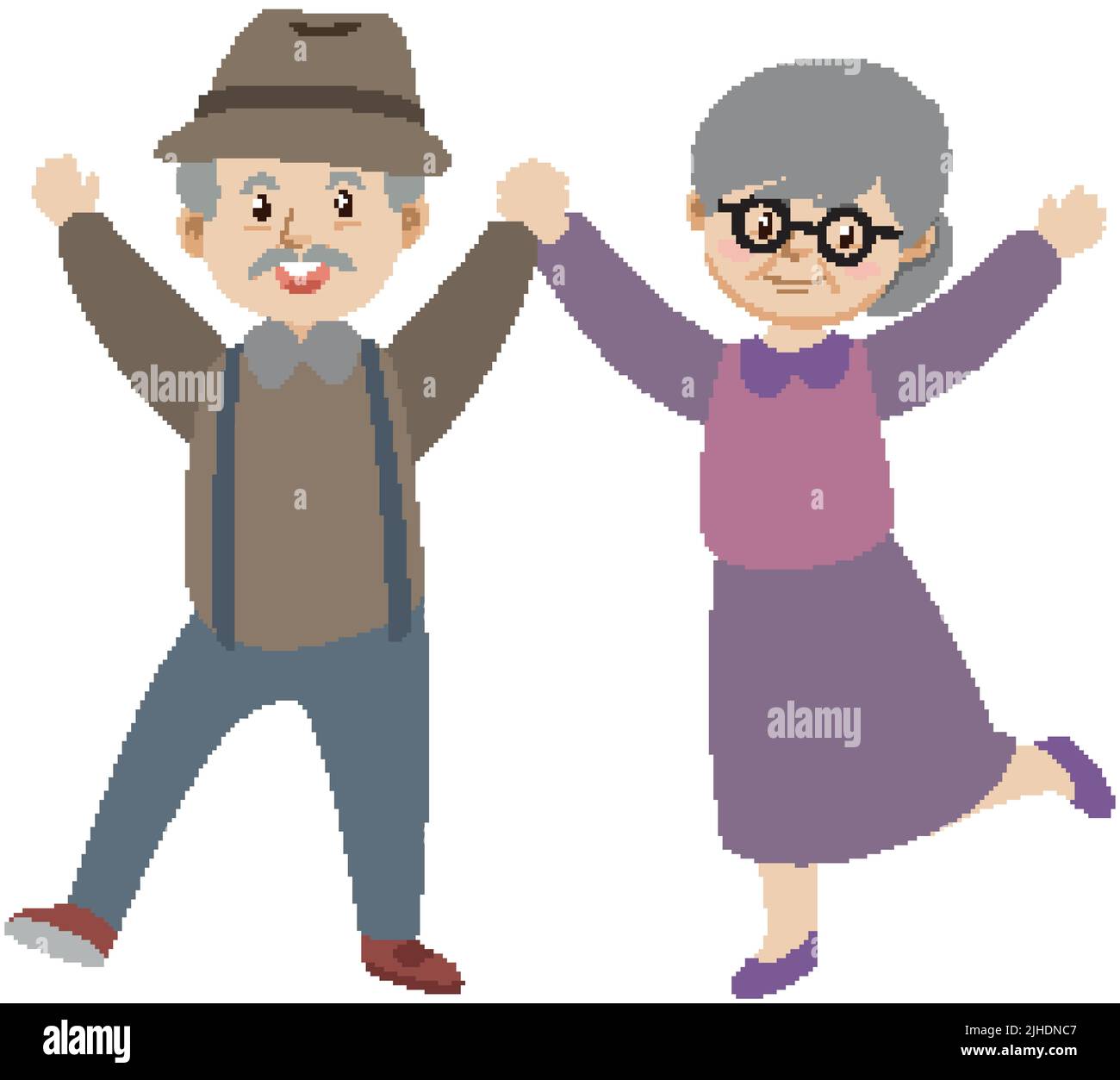An old couple in love illustration Stock Vector Image & Art - Alamy