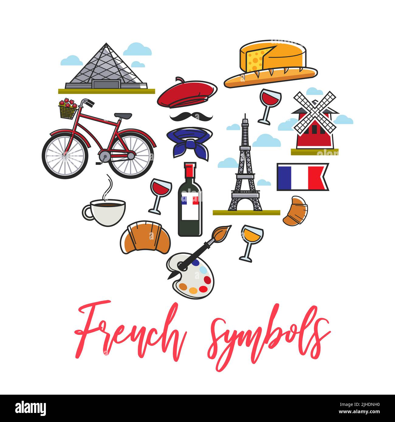 Travel agency brochures French culture and symbols architecture and ...