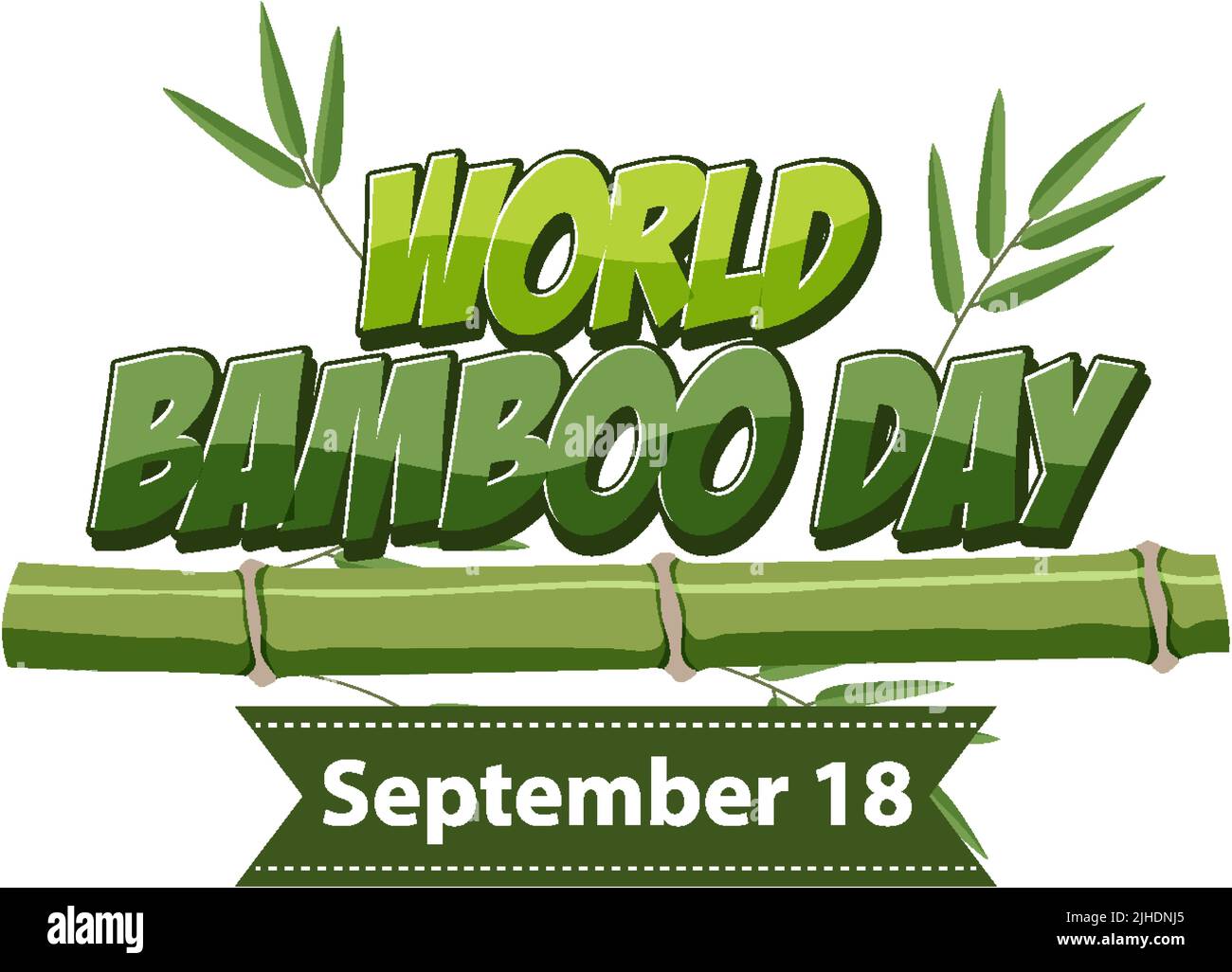 World bamboo day logo banner illustration Stock Vector Image & Art - Alamy
