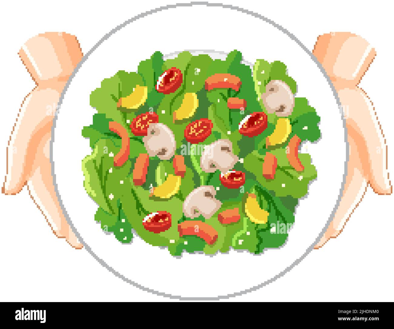 Hands holding bowl Stock Vector Images - Alamy