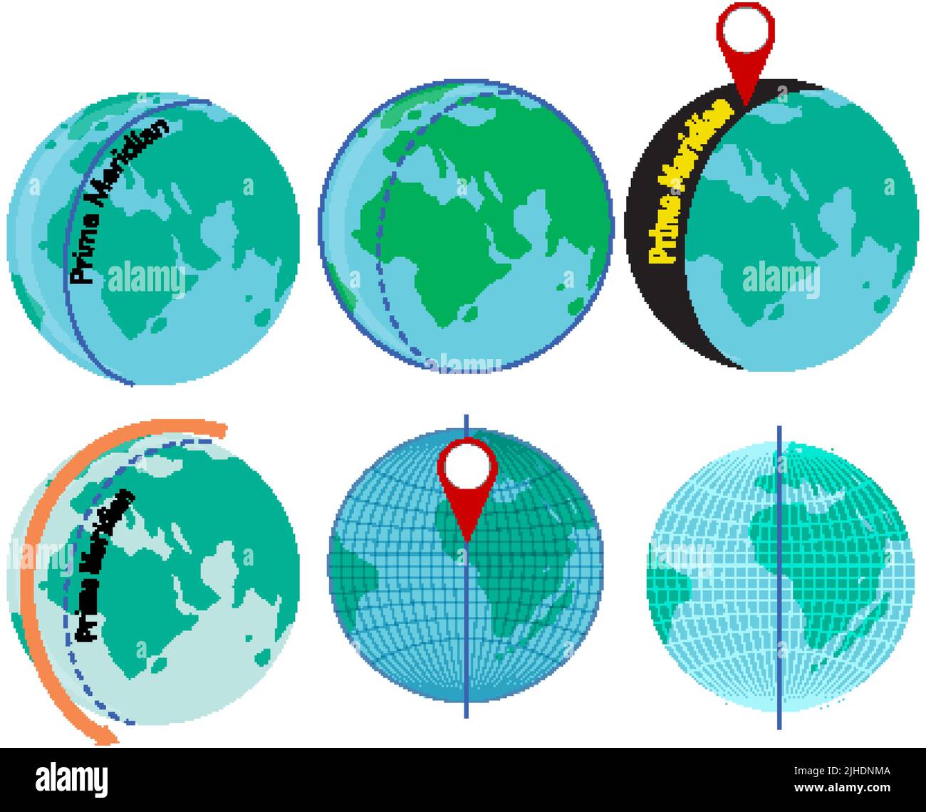 Set of earth planets isolated illustration Stock Vector Image & Art - Alamy