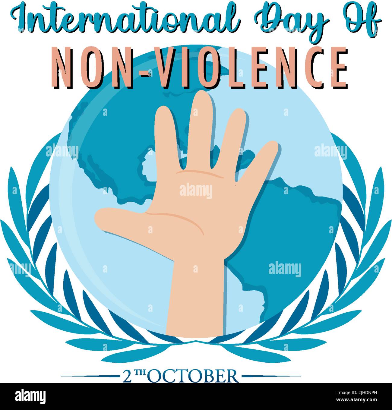 International Day of Non Violence Poster illustration Stock Vector ...