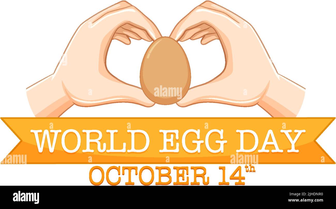 World Egg Day October 14 Banner Design illustration Stock Vector Image ...