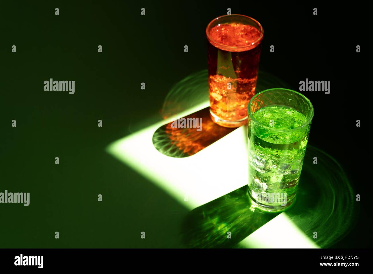 Summer alcohol cocktail in sun light beam Stock Photo - Alamy