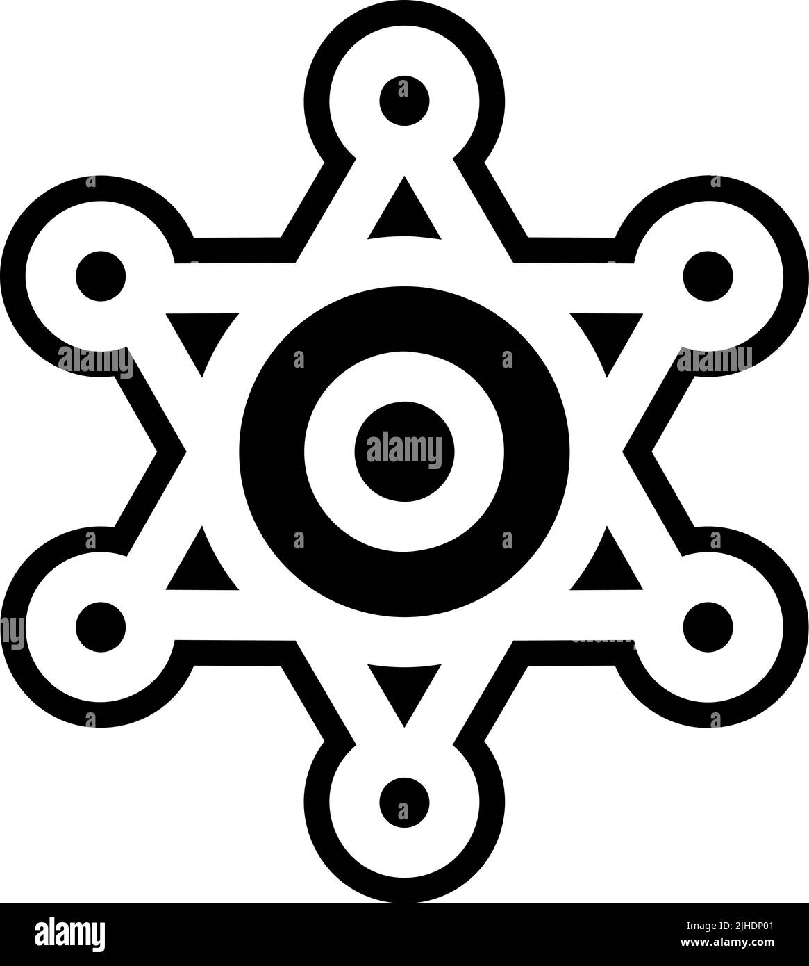 Police badge white flat Black and White Stock Photos & Images - Alamy