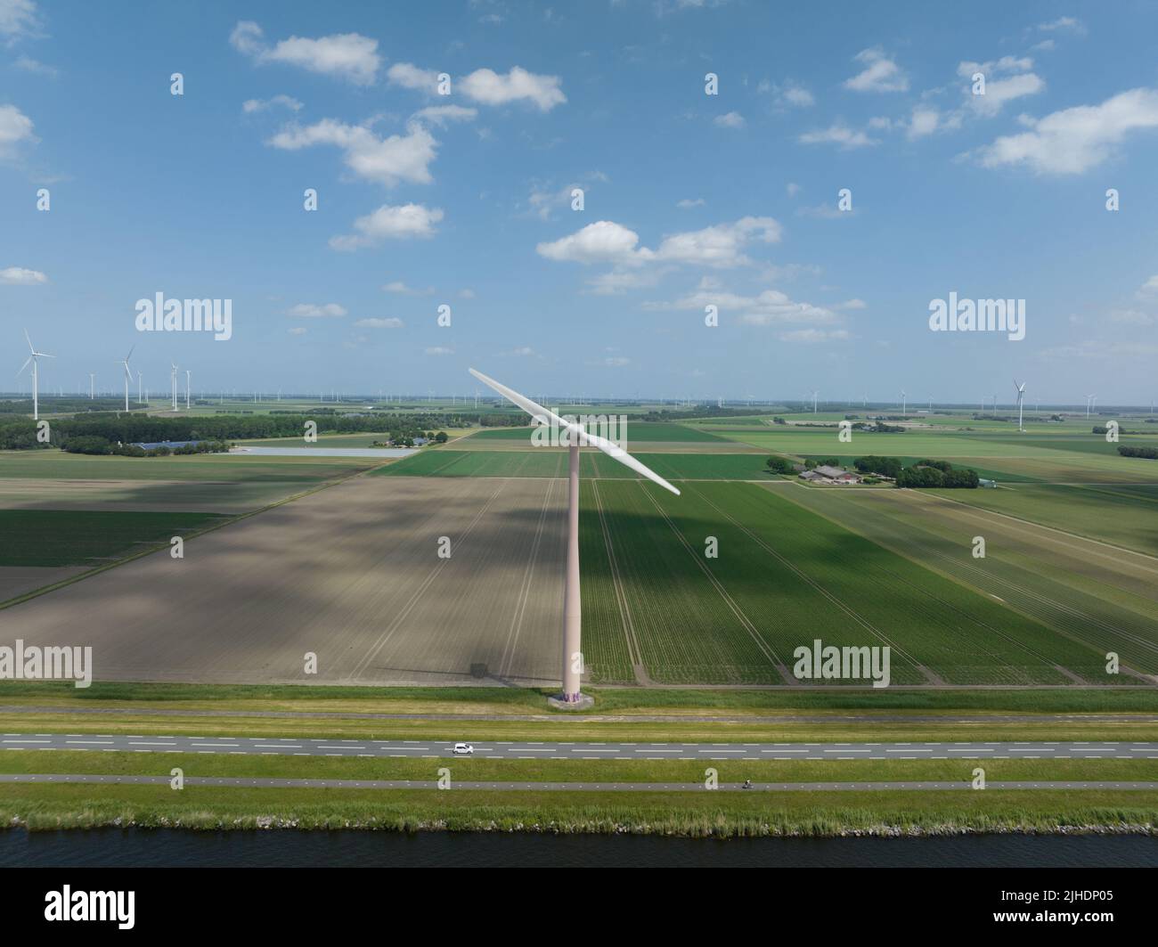 Wind turbine system sustainable energy generation on a wind farm in the ...