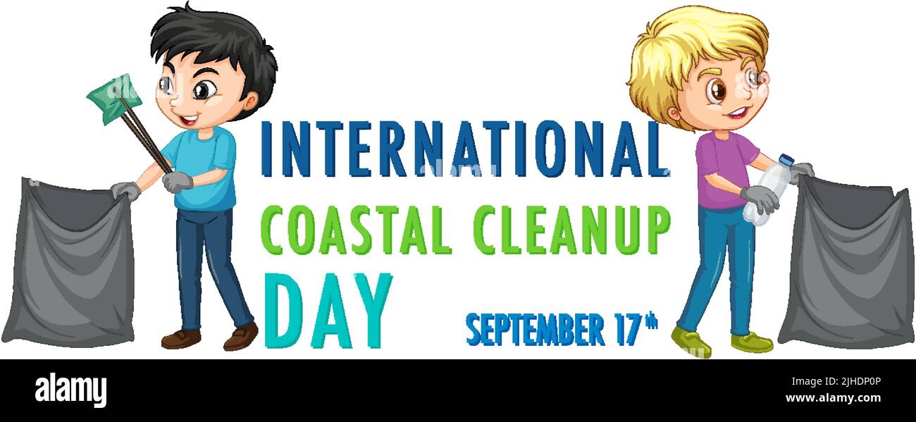 International Coastal Cleanup Day Banner illustration Stock Vector ...