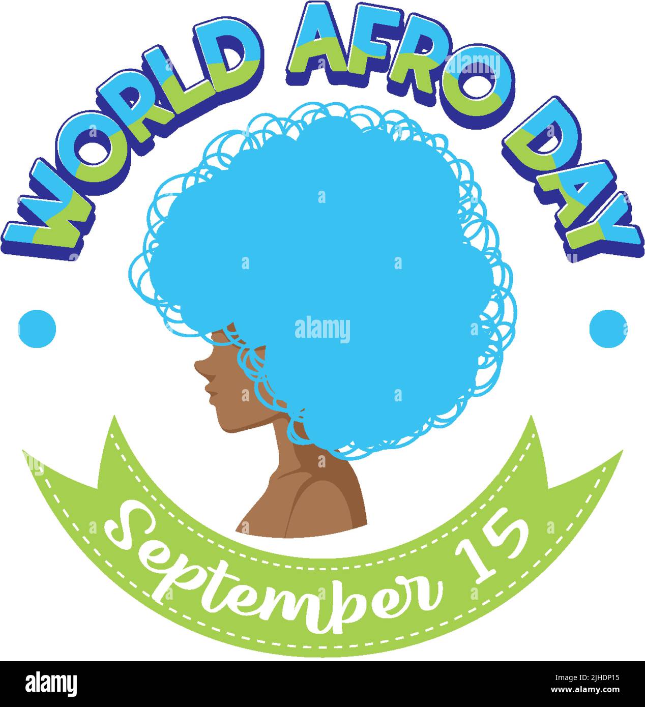 World Afro Day September 15 Banner Design illustration Stock Vector ...