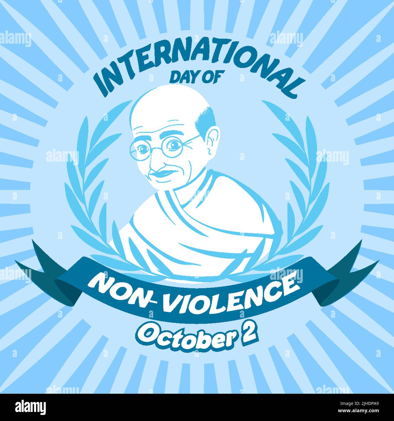 International day of non violence poster illustration Stock Vector ...