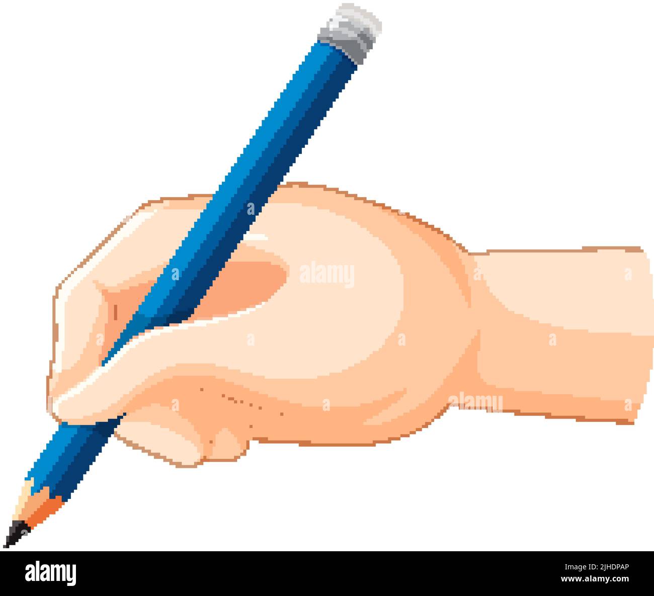 Human hand writing with pencil illustration Stock Vector Image & Art ...