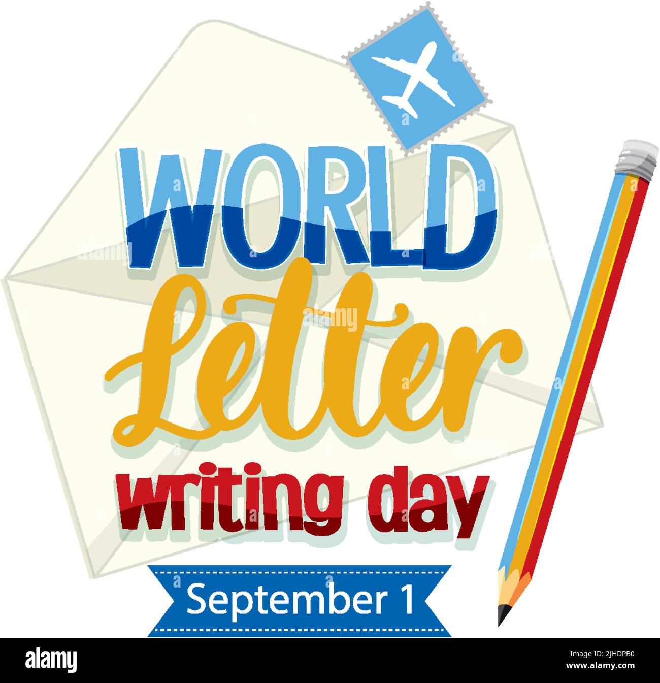 World Letter Writing Day Banner Design illustration Stock Vector Image ...